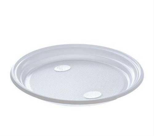 Тарелка пластиковая, белая 205 мм. Для вторых блюд