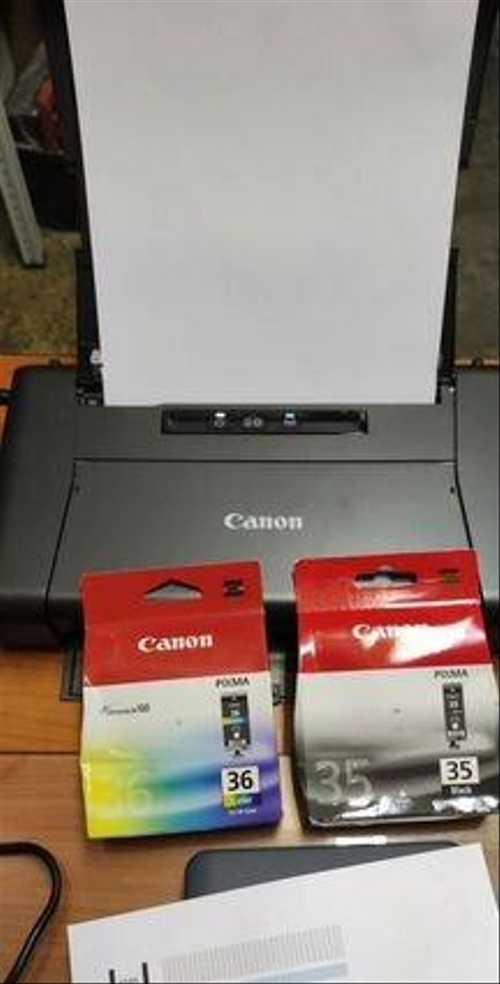 Canon pixma IP110 с внешним аккумулятором
