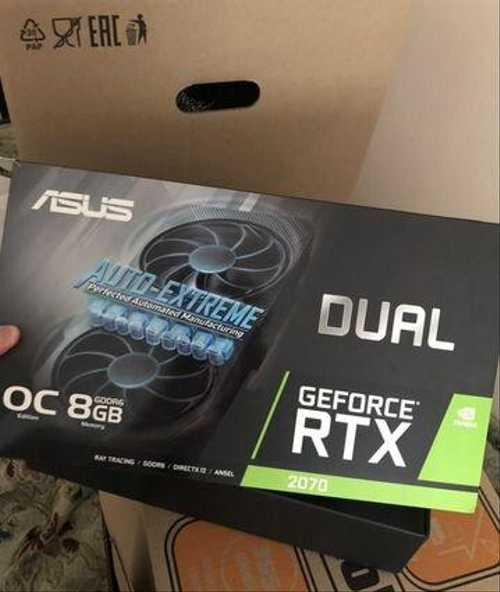 Видеокарта Asus Dual GeForce rtx2070-08G-EVO-V2