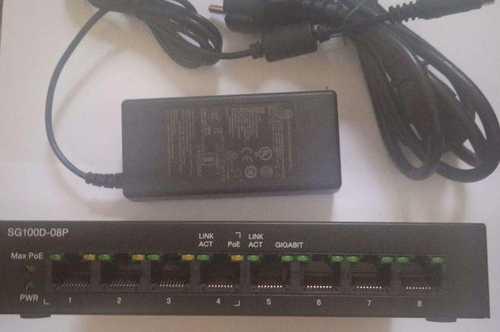 Коммутатор Cisco SG100D-08P