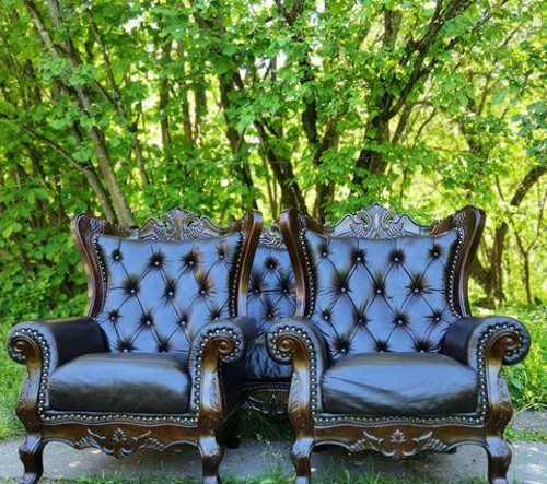 Кресла рококо барокко кожаное
