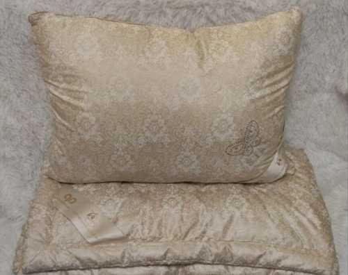Одеяло и подушка с шелковым наполнителем (тусса)