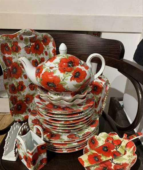 Сервиз столовый маки англия