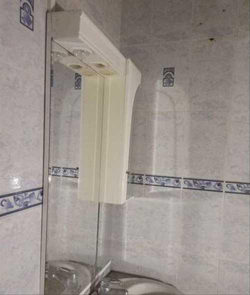 Тумбочка под раковину в ванную с зеркалом