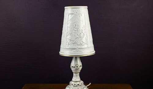 Старинная настольная лампа Lithophania