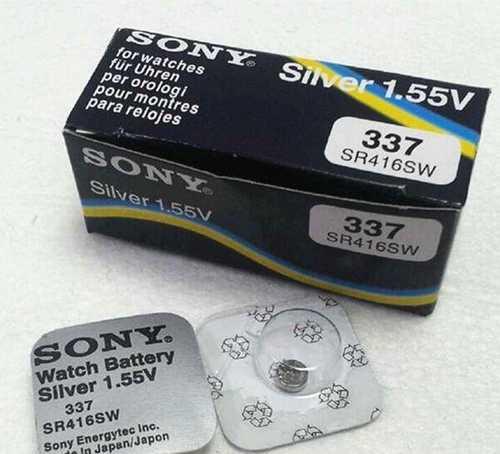 Элемент питания 337 / SR416SW Sony Silver 1.55V