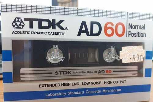 Аудиокассета TDK AD 60 1982г. 1