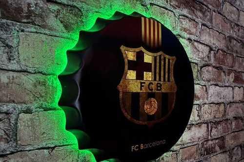 Декор на стену крышка жесть FC Barcelona