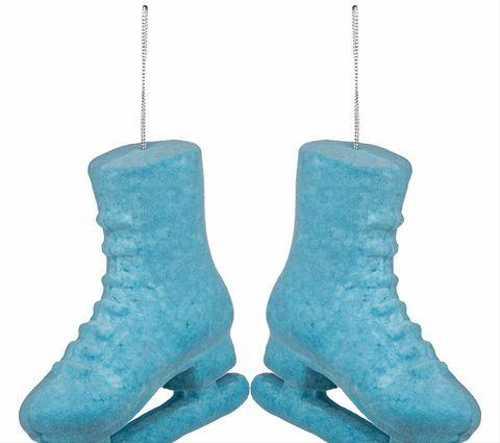 Lefard набор декоративных подвесок из 2 шт.коньки коллекция велюр диаметр10 см