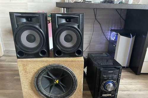 Музыкальный центр sony + subwoofer