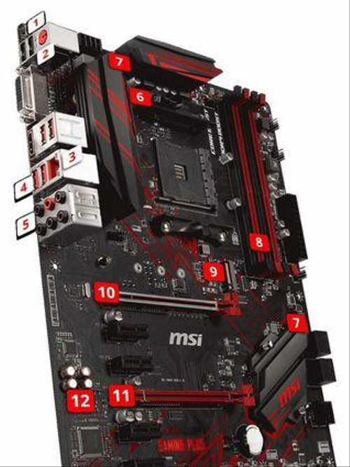 Материнская плата MSI B450 Gaming Plus RGB