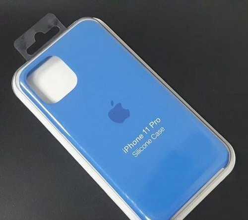 Силиконовый чехол на iPhone 11 Pro светло-синий