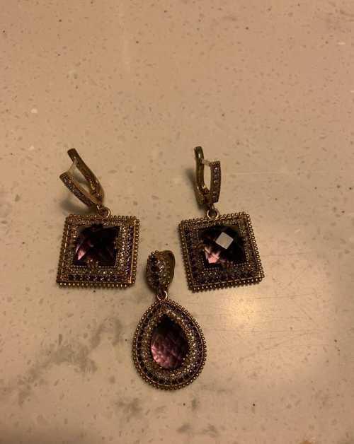 Украшения в стиле Хюррем(серьги и подвеска)