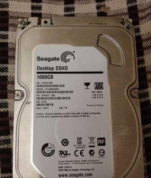 Seagate sshd 1000Gb (гибрид ssd/hdd)