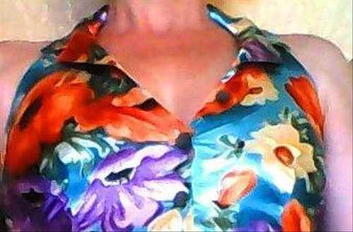 Топ-Блузка шелковая