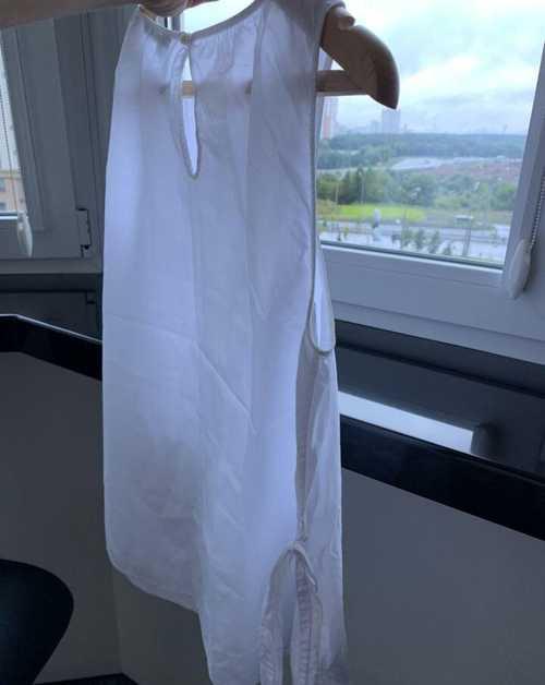 Блуза Uterque, белая, с хлястиком