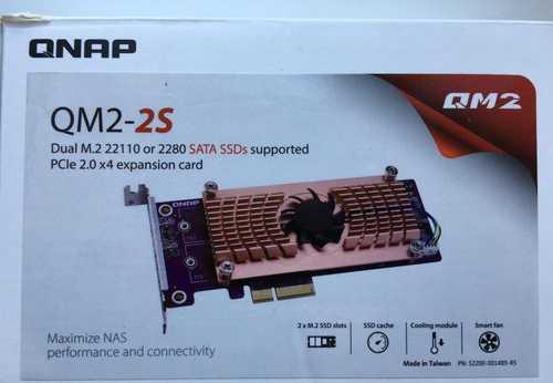 Карта расширения SSD Cashe qnap QM2-2S-220A