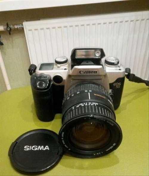 Фотоаппарат пленочный Canon EOS 50 рабочий