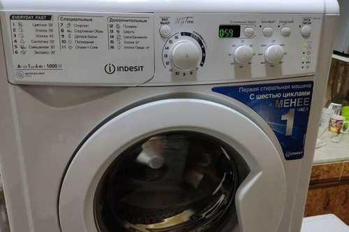 Узкая стиральная машина Indesit 4 кг 1000 об
