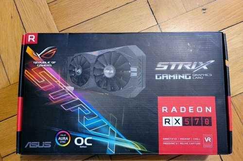 Видеокарта Asus strix rx570 (на запчасти)