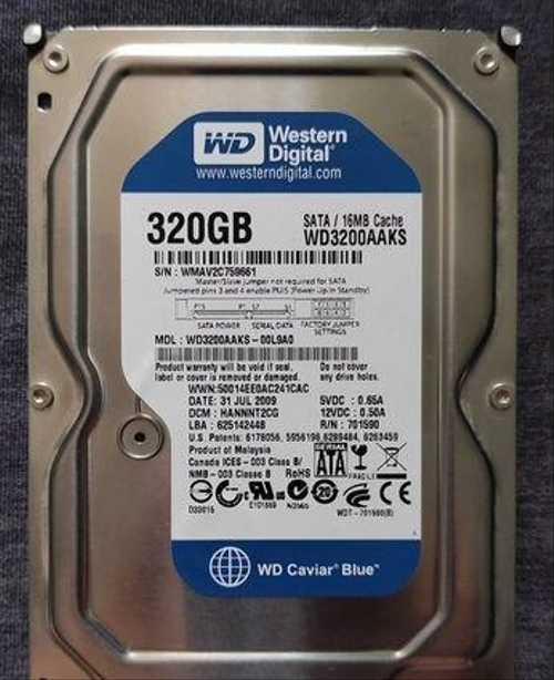 Жесткий диск HDD 3,5" WD 320Gb