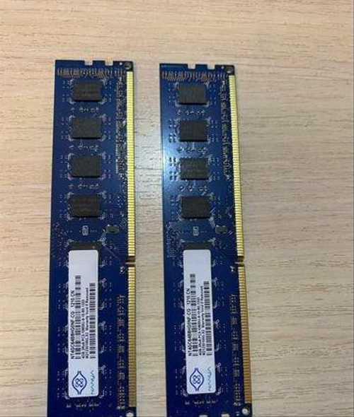 2 плашки на 8Gb оперативная память Nanya DDR3 4Gb