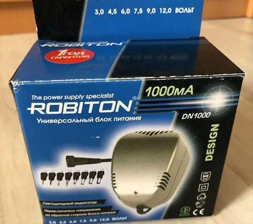Адаптер Robiton 1000мА новый