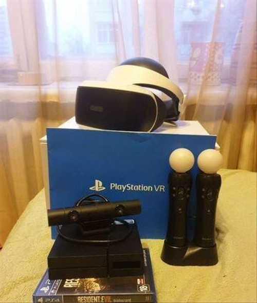 Набор PlayStation VR + Камера + 2 Move+3 игры