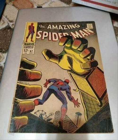 Редкий комикс Amazing Spider-Man #67 1968 г.печати