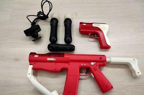Мега Набор для PS3, Move, Автомат, пистолет, навиг