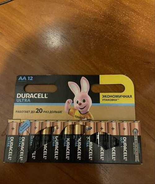 Батарейки duracell ultra aa 12 штук