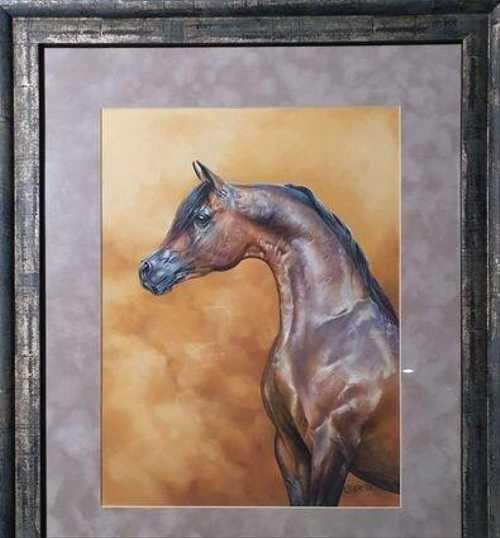 Картина лошади "Гнедой араб"