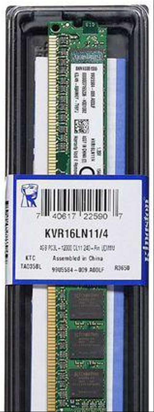 Оперативная память 4Gb Kingston KVR16LN11/4 DDR3L