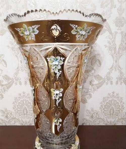 Шикарная большая ваза,Премиум- класс, Bohemia