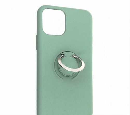 Чехол-накладка iP 11 Pro Derbi Slim Silicone-3 с кольцом мятно-зеленый