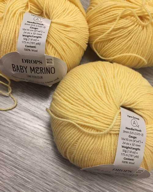 Пряжа шерсть drops merino baby
