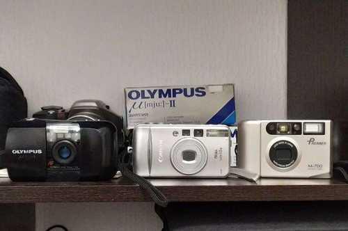 Плёночные фотоаппараты olympus mju, canon, premier