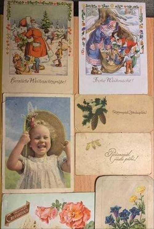 Старые почтовые винтажные открытки Антиквариат