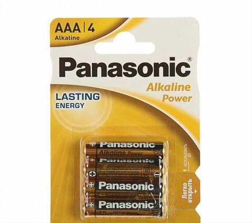 Батарейка алкалиновая Panasonic Alkaline Power, AAA, LR03-4BL, 1.5В, блистер, 4 шт