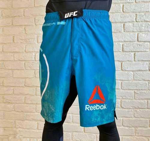 Новые шорты для мма Reebok UFC голубые