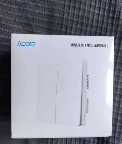 Умный выключатель двухклавишный aqara Wall Switch