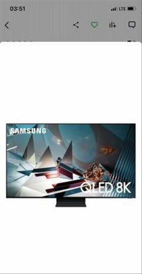 Samsung 65” 8K QE65Q800TAU Новый