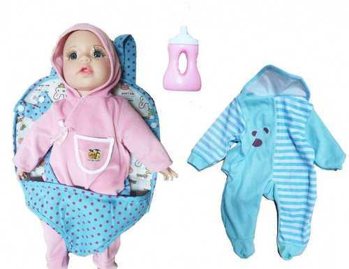 Кукла мягкая в розовой пижамке (Пупс Беби бон 36cм