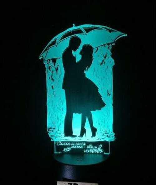 3D светильник-ночник подарок девушке