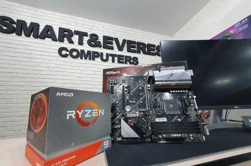 Связка AMD Ryzen 9 3900X+ASRock X570 Гарантия