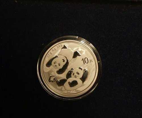 Монета Китай 10 юаней панда серебро 2022
