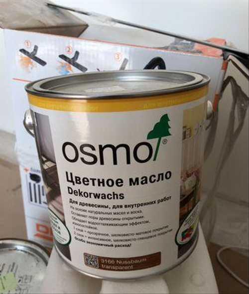 Цветное масло. Osmo 3166. Osmo орех 3166. Краска Осмо. Масло Osmo 3166.