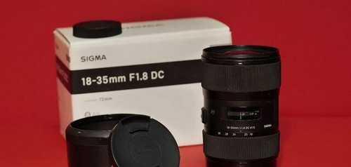 Объектив Sigma AF 18-35 mm f/1.8 DS HSM Art Canon