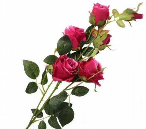 Цветок искусственный "Кустовая роза", цвет: фуксия