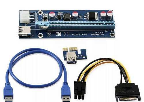 Райзер (riser) PCI-E 1X-16X